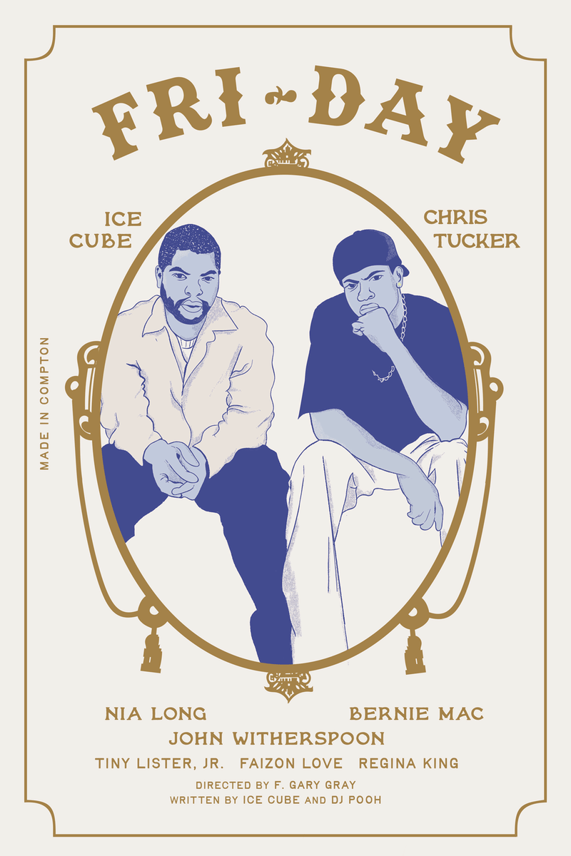 Friday movie poster (alternative movie poster; illustrated poster ...